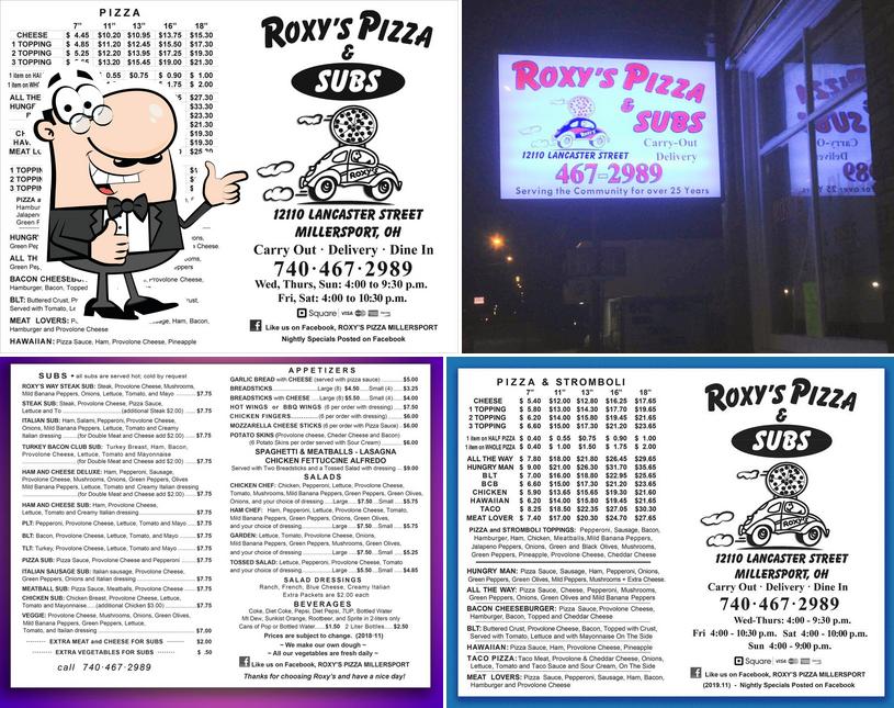 Roxy's Pizza & Restaurant, 12110 Lancaster St in Millersport ...