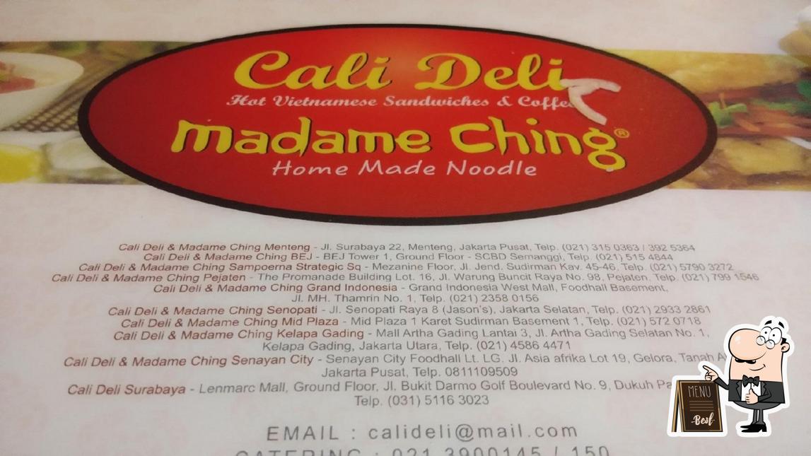 Cali Deli & Madame Ching Surabaya Menteng restaurant, Jakarta, Jl ...