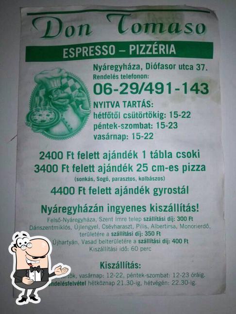 Don Tomaso Pizzéria restaurant, Nyáregyháza - Restaurant reviews