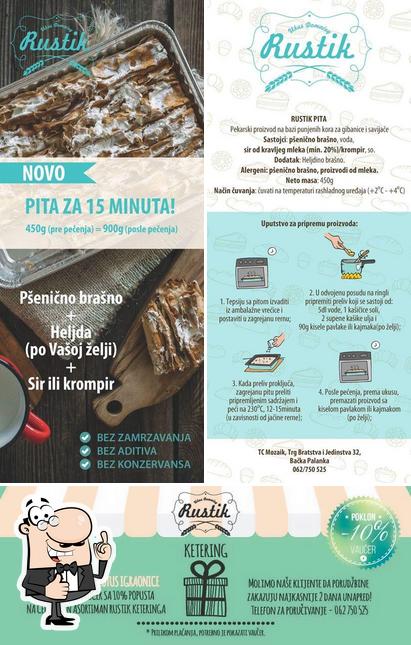 Pekara Rustik, Backa Palanka - Restaurant menu, prices and reviews