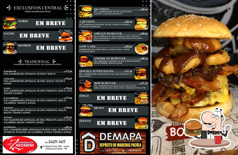 Central Burger, Rosana - Menu do restaurante, preços e opiniões