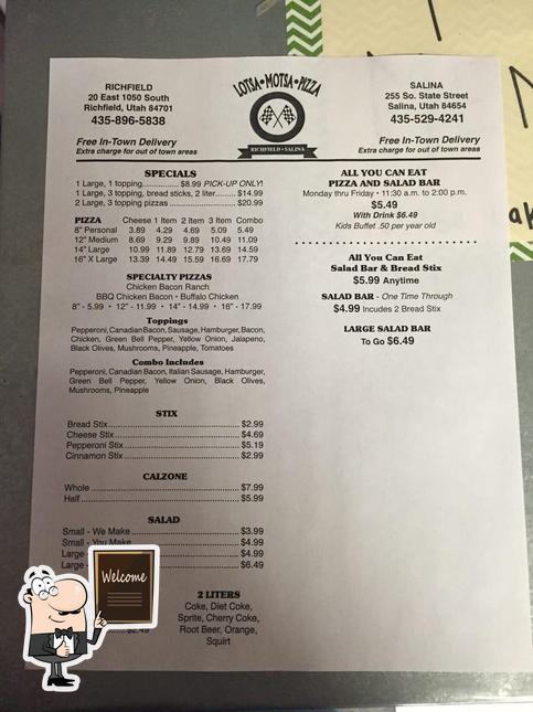 Lotsa Motsa Pizza in Salina - Restaurant menu and reviews