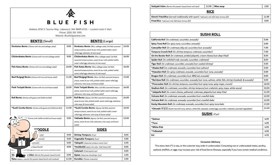 Blue Fish Japanese Restaurant in Lakewood - Restaurant menu and reviews