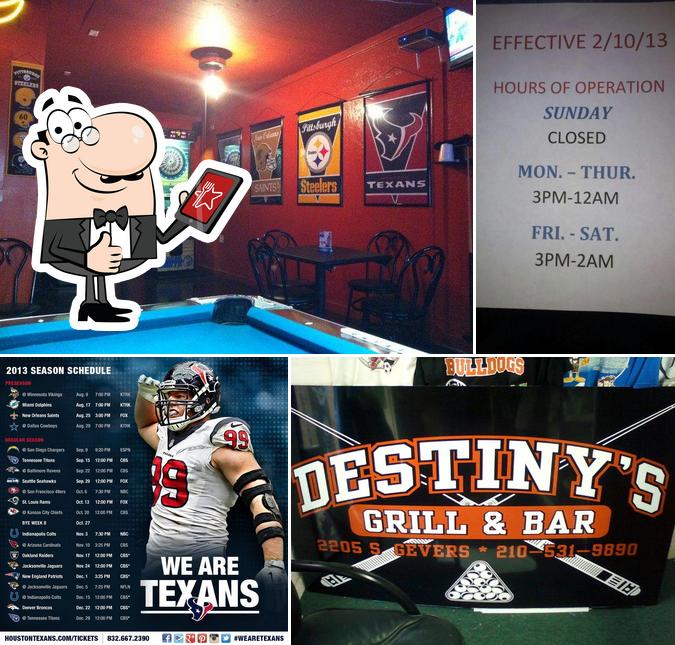 DESTINY'S SPORTS BAR, San Antonio - Restaurant menu, prices and reviews