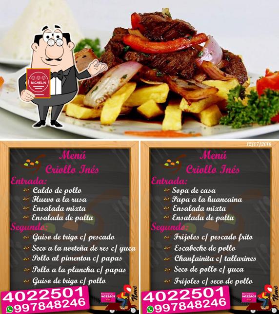 Menú Criollo Inés, San Luis - Menú del restaurante, precios y reseñas