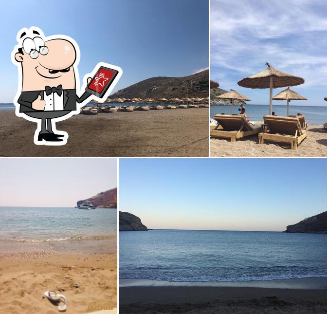 Spathi Beach Suites Kea, Restaurant & Beach Bar, Spathi - Restaurant ...
