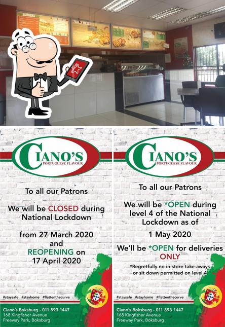 CIANO'S PORTUGUESE FLAVOUR, Boksburg - Restaurant menu, prices and reviews