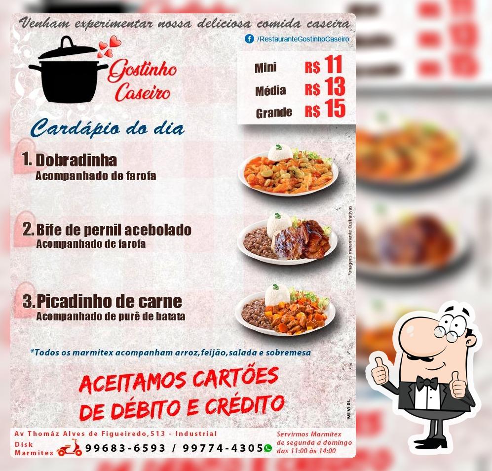 Restaurante Gostinho Caseiro, Lorena - Menu do restaurante, preços e ...