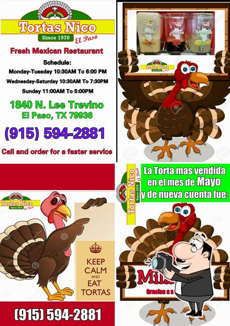 Tortas Nico, 1840 Lee Trevino Dr in El Paso - Restaurant menu and reviews