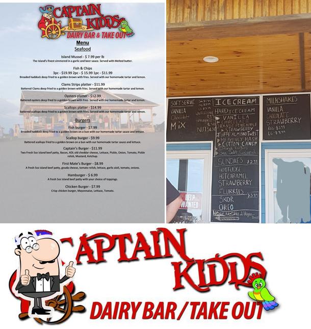 Captain Kidd's dairy bar & takeout in Cavendish - Restaurant menu and ...