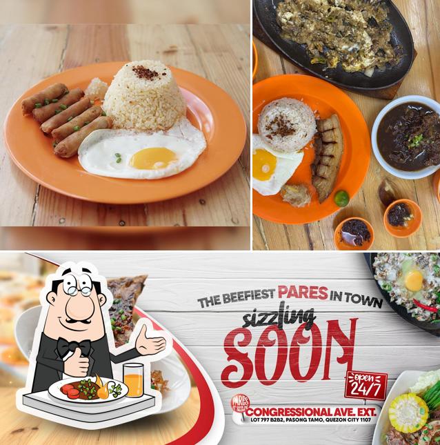 Pares at Sizzling restaurant, Quezon City - Restaurant menu