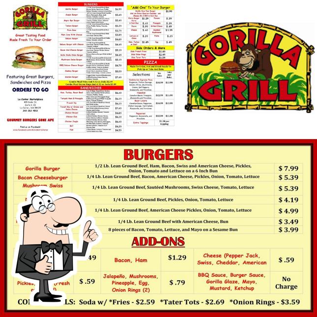 Gorilla Burger, La Center - Restaurant menu, prices and reviews