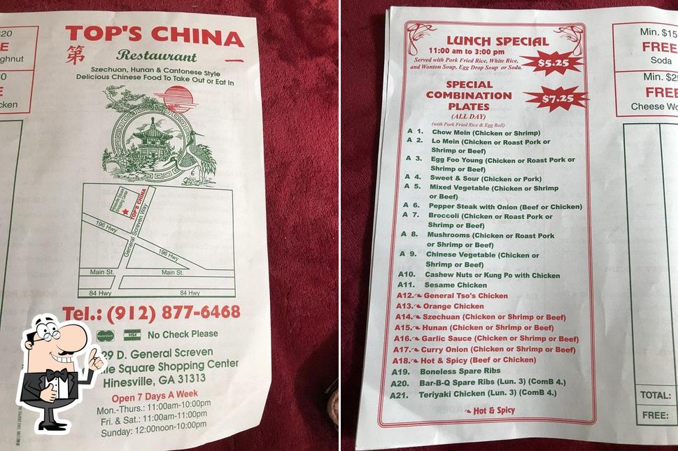 Tops China in Hinesville - Restaurant menu and reviews