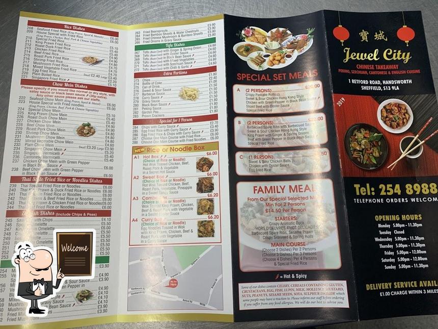 Jewel City, Sheffield - Restaurant menu, prices and reviews