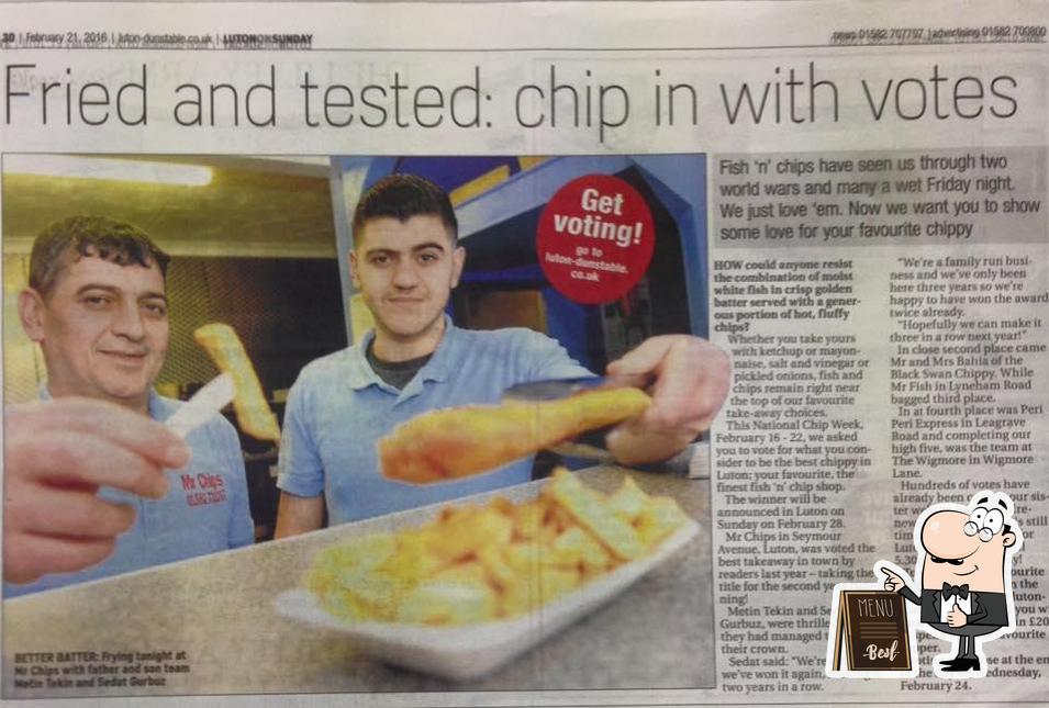 Mr chips 29, 1A Seymour Avenue in Luton - Restaurant menu and reviews