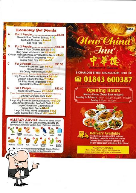 New China Inn, Broadstairs - Restaurant menu, prices and reviews