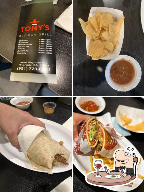 Tony's Mexican Grill Riverside, Riverside - Menú del restaurante ...