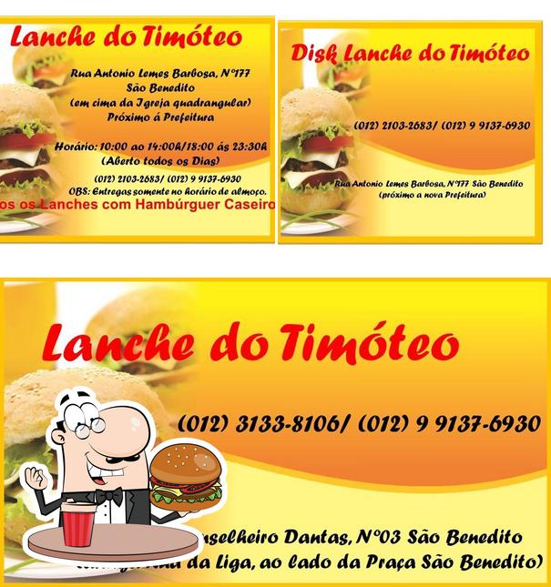 Lanche do Timóteo, Guaratinguetá - Menu do restaurante, preços e opiniões