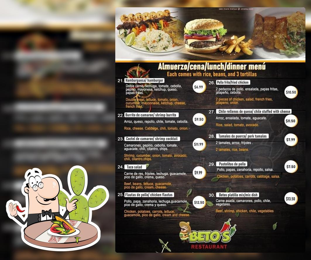 Beto's Restaurant, Beatrice - Restaurant menu, prices and reviews