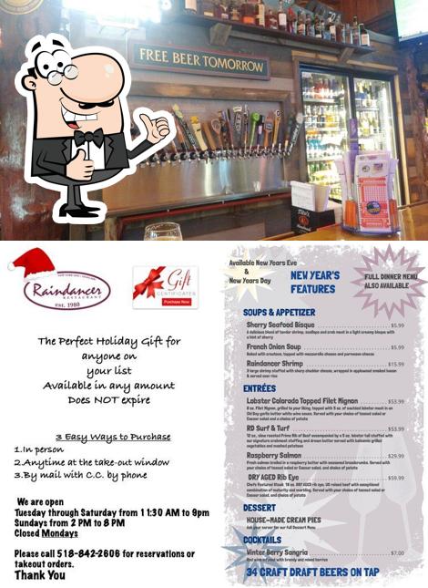 Raindancer Restaurant, Amsterdam - Restaurant menu, prices and reviews