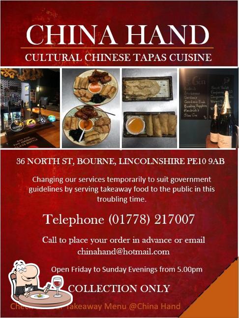 China Hand, Bourne - Restaurant menu, prices and reviews