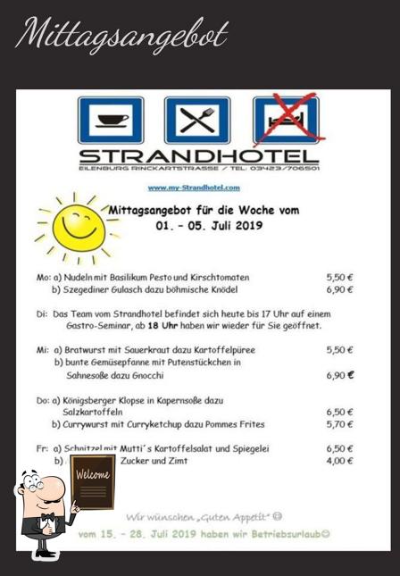 Strandhotel 2.0 restaurant, Eilenburg - Restaurant menu and reviews