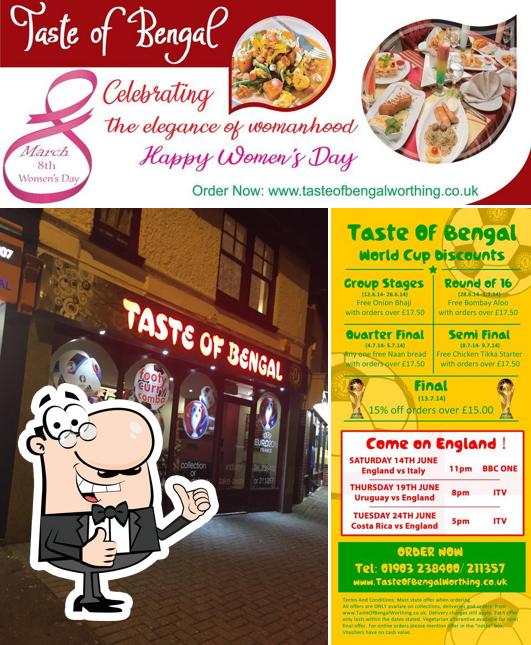 Taste of Bengal in Worthing - Restaurant menu and reviews