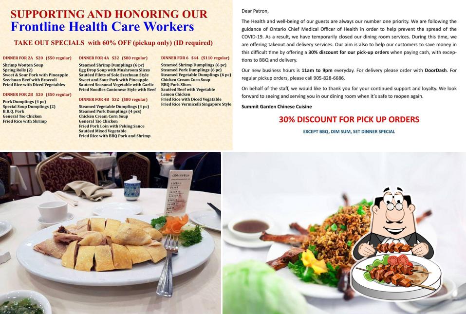 Summit Garden Chinese Cuisine, Mississauga - Restaurant menu, prices ...