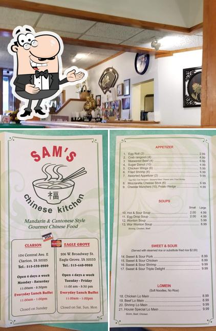Sam's Chinese Kitchen, Clarion - Restaurant menu, prices and reviews