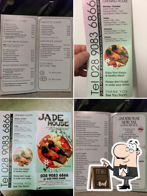 Jade House, Mallusk - Restaurant menu, prices and reviews