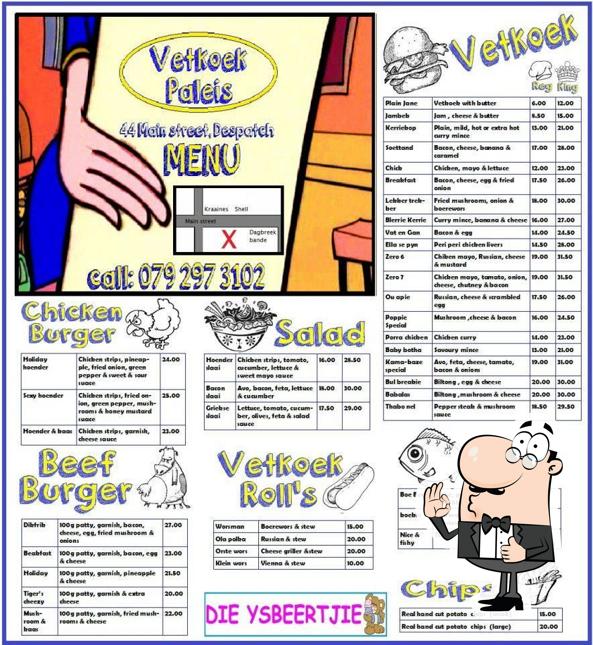 Vetkoek Paleis, Despatch - Menú del restaurante, precios y reseñas