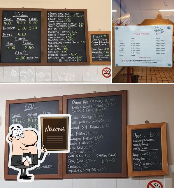Tony's Fish Bar, Portsmouth - Restaurant menu, prices and reviews