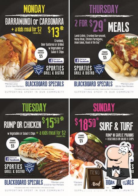 Sporties Grill & Bistro, Warwick - Restaurant menu, prices and reviews