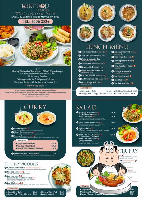 Lert Rod Thai Street Food, Merriwa - Restaurant menu, prices and reviews