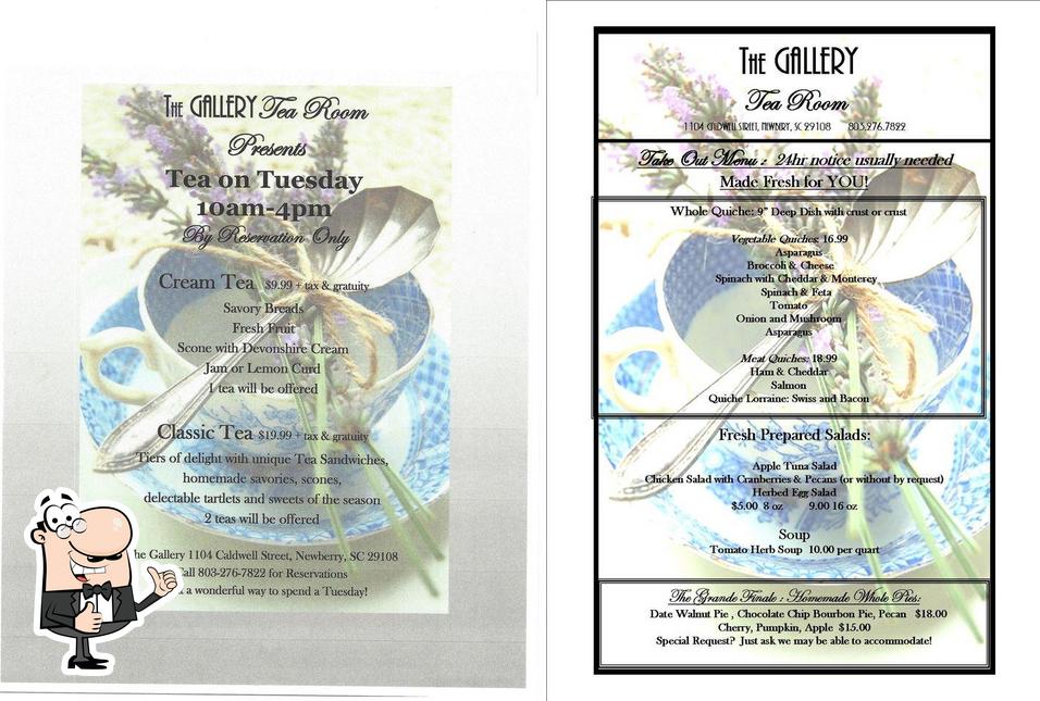 The Gallery Tea Room, Newberry - Restaurant menu, prices and reviews
