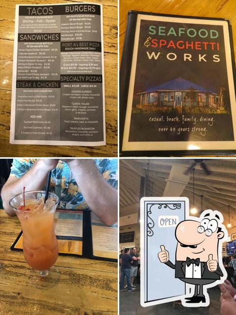 Restaurante Seafood & Spaghetti Works, Port Aransas - Carta del ...