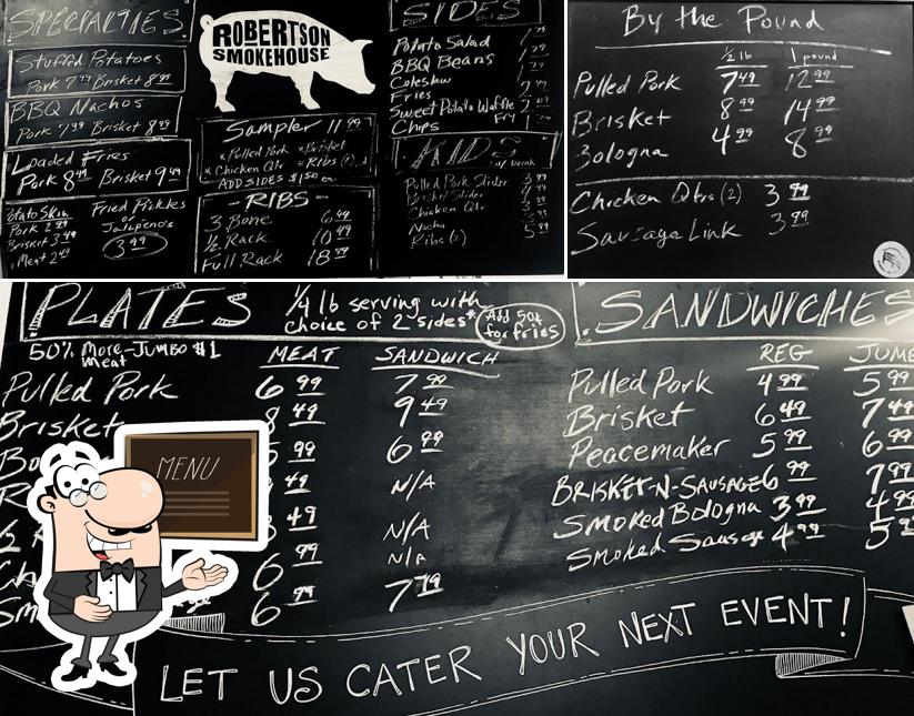 Robertson Smokehouse, Warren - Restaurant menu, prices and reviews