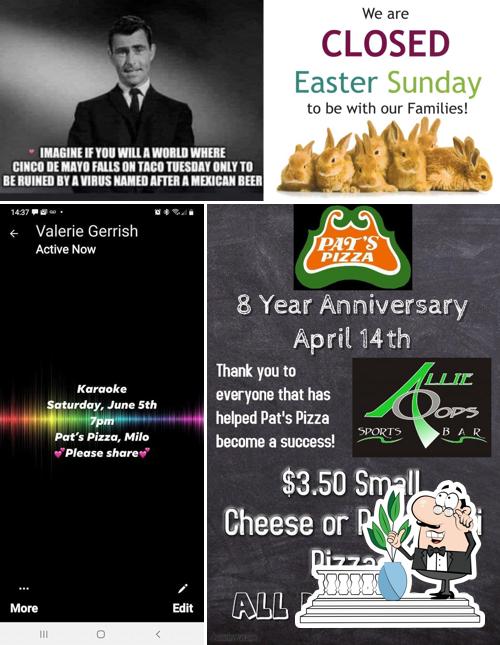 Pat's Pizza Milo, Milo - Restaurant menu, prices and reviews