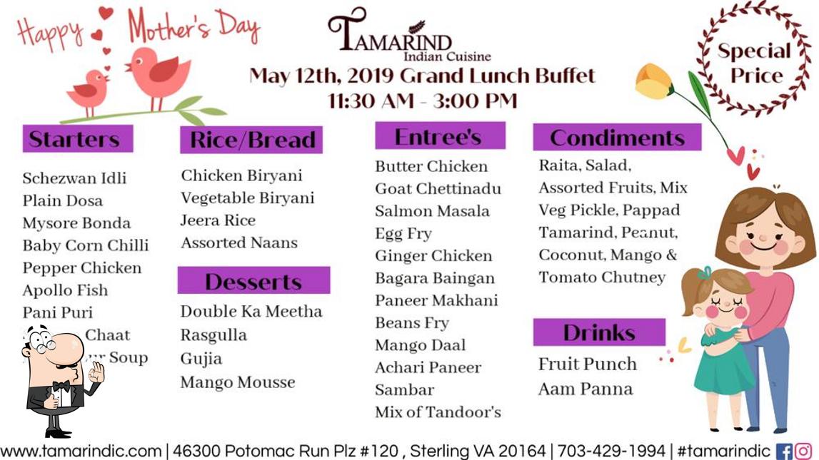 Tamarind Indian Cuisine in Sterling - Restaurant menu and reviews