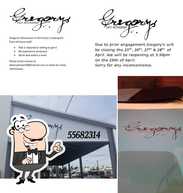 Gregory's Cafe Restaurant, Port Fairy - Restaurant menu, prices and reviews