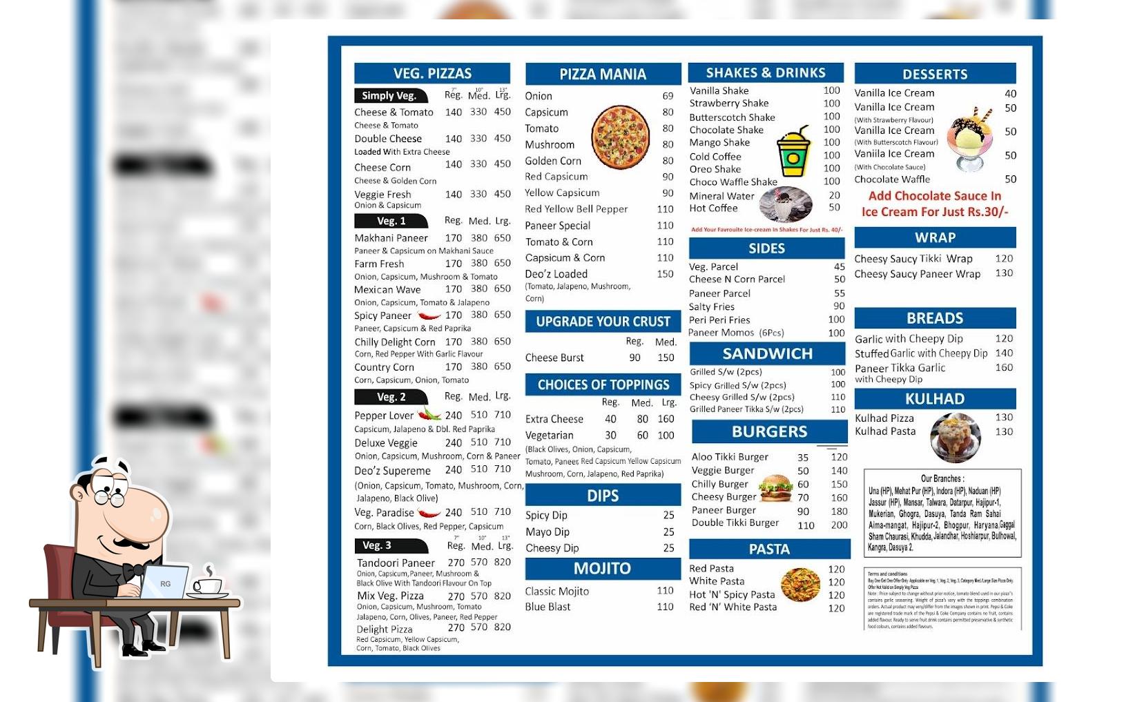 Dr. Deo'z Pizza & Cafe Mukerian, Mukerian - Restaurant menu, prices and ...