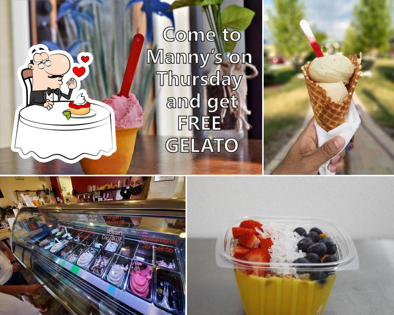 Manny's Handcrafted Gelato and Cafe in Huntley - Restaurant menu and ...