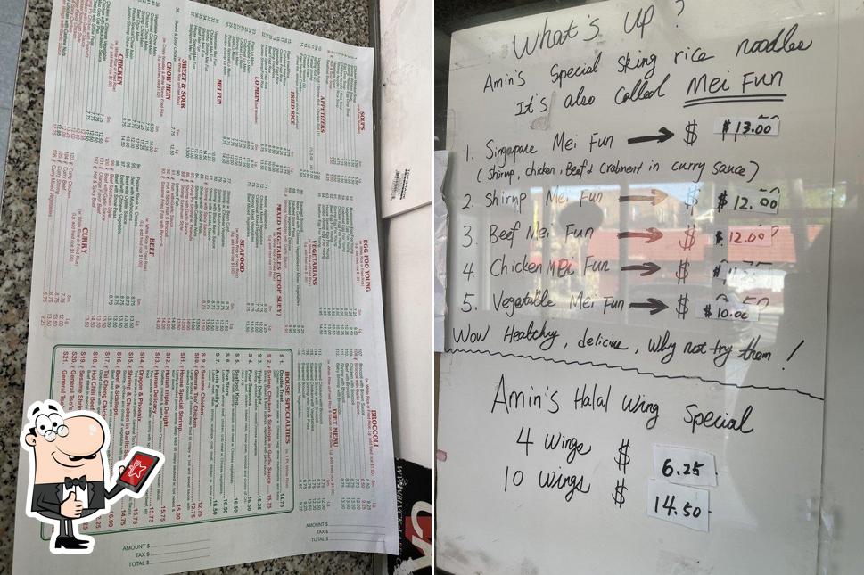 Amin's Chinese Halal Food, Newark - Restaurant menu, prices and reviews