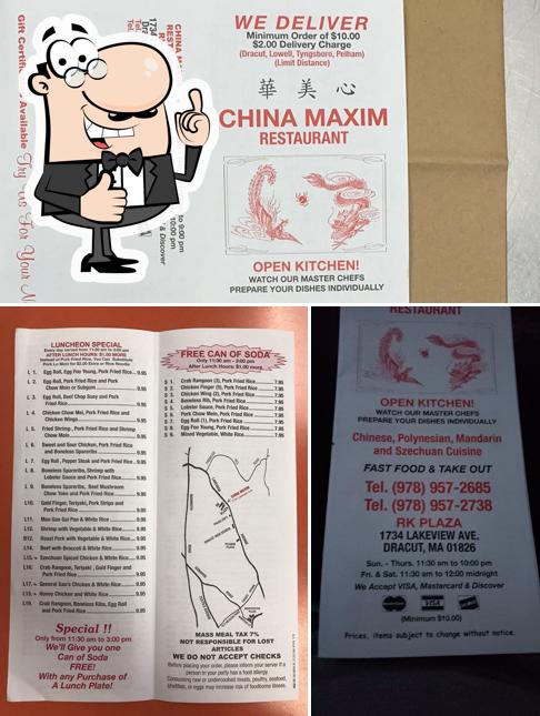 China Maxim, Dracut - Restaurant menu, prices and reviews