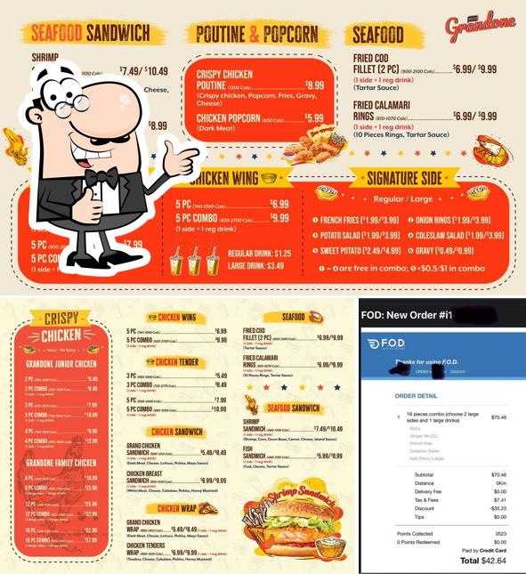 Comida rápida Grand One Fried Chicken, Toronto, 384 Yonge St #53 (Aura ...
