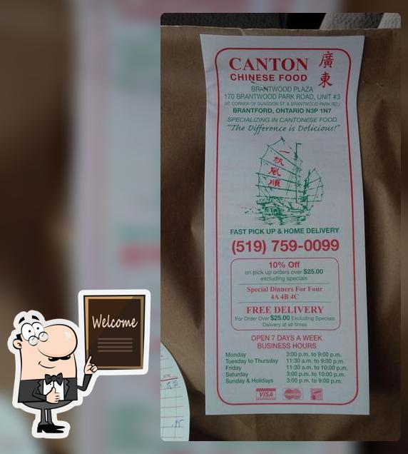 Canton Chinese Food Take-Out, Brantford - Restaurant menu, prices and ...
