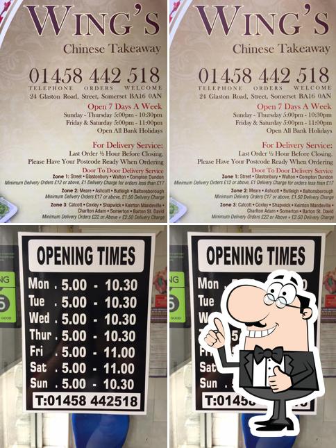 Wing's Chinese Kitchen, Street - Restaurant menu, prices and reviews