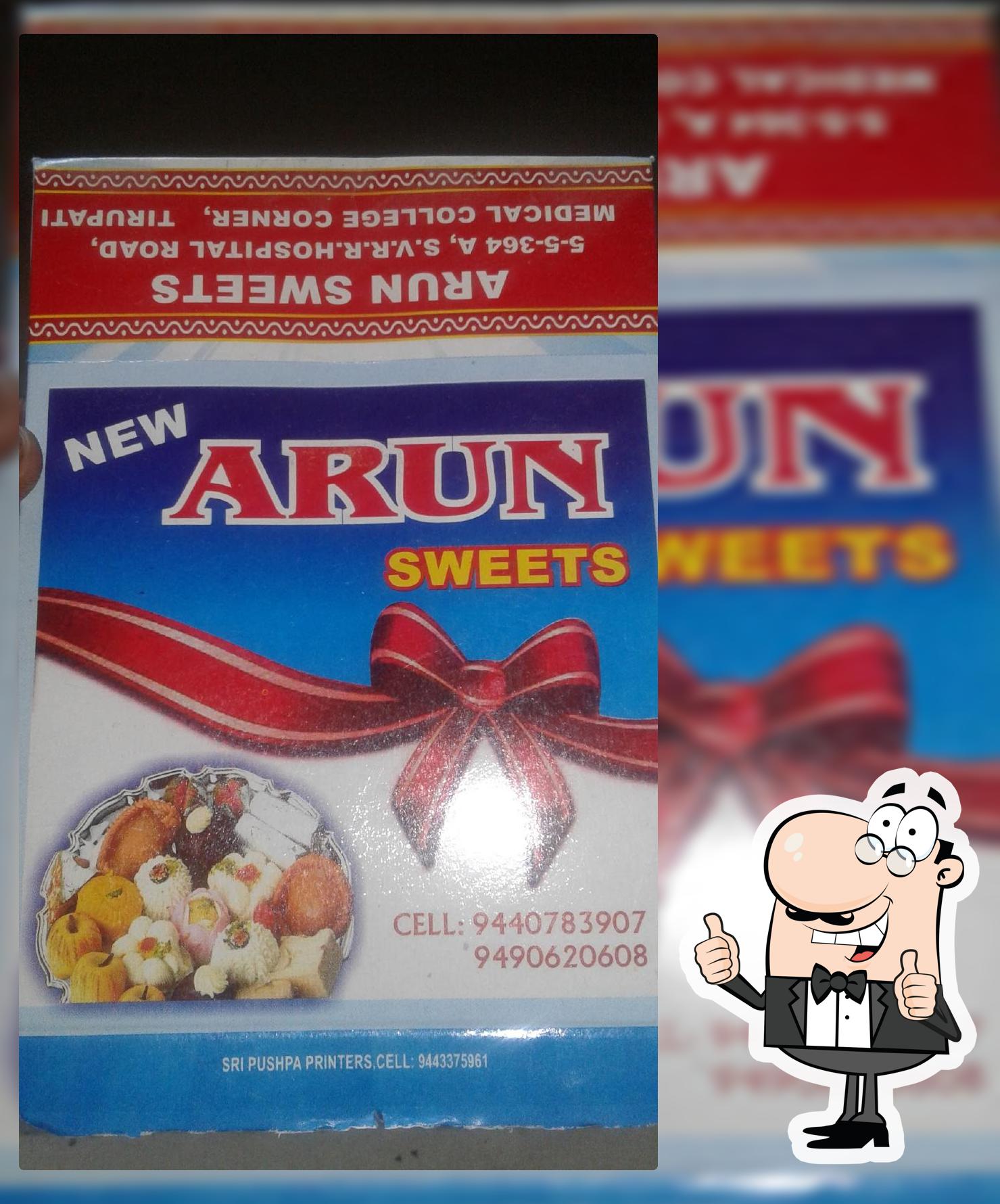 Arun Sweets, Tirupati - Restaurant menu, prices and reviews