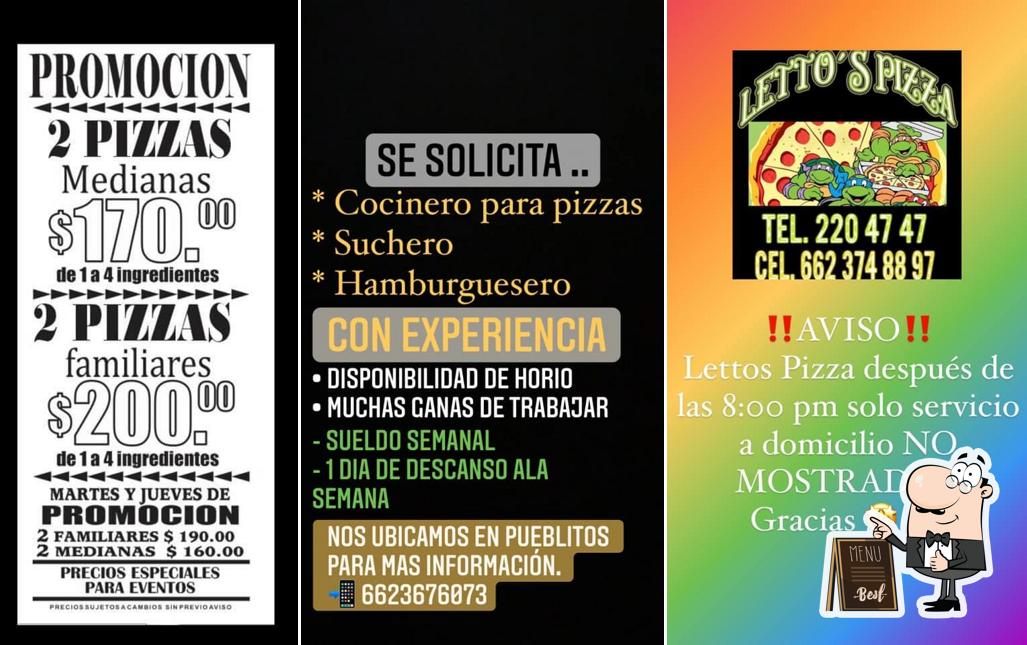 LETTO'S PIZZA restaurant, Hermosillo, C. Pedro Salazar Felix 61 ...