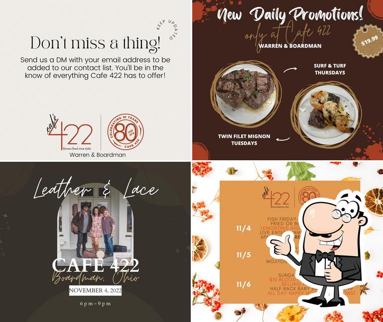 Cafe 422, 8586 South Ave in Boardman - Restaurant menu and reviews